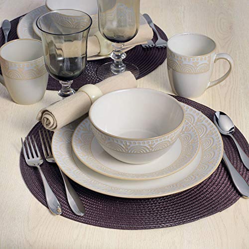 Pfaltzgraff Amelia Cream 16-Piece Dinnerware Set, Assorted