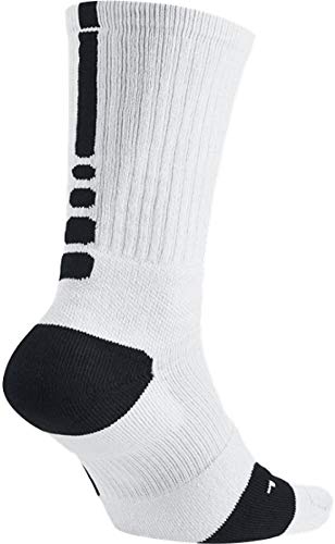 Nike Dri-Fit Elite Basketball Socks (Medium, White/Black/(Black))