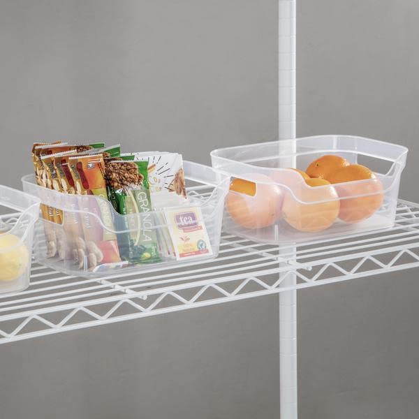 Tribello Open Clear Storage Bins, Closet Shelf Organizer Bins, Small, 9” X 6” X 4”, Pack of 4 - Made In USA