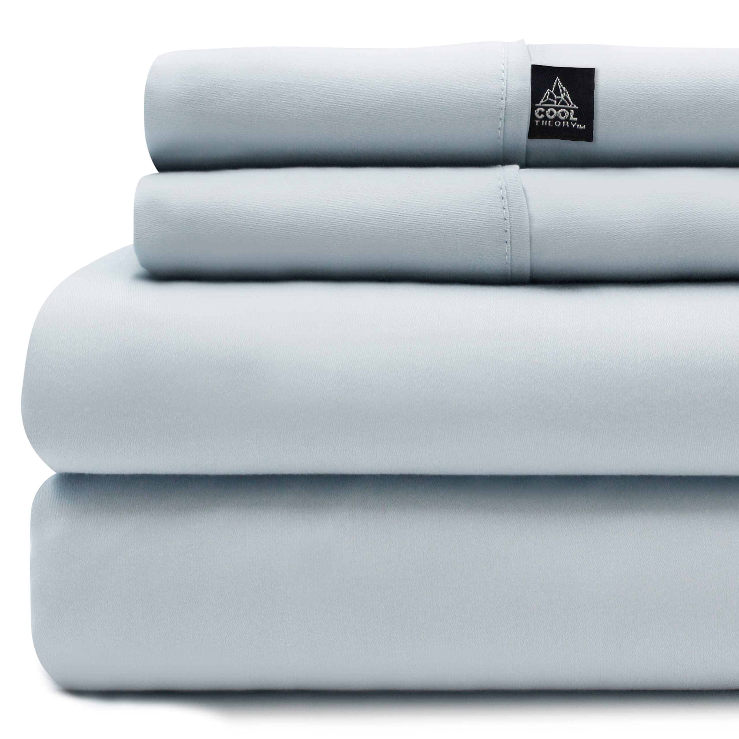 Comfort Lab Bed Sheets Luxurious 4-Piece Set - Cooling Wrinkle-Free Hotel Bed Sheets, 1000 Thread Count Cotton Rich Bed Sheets - Flat Sheet, Fitted Sheet, & 2 Pillowcases - King Size Sheets Set, Blue