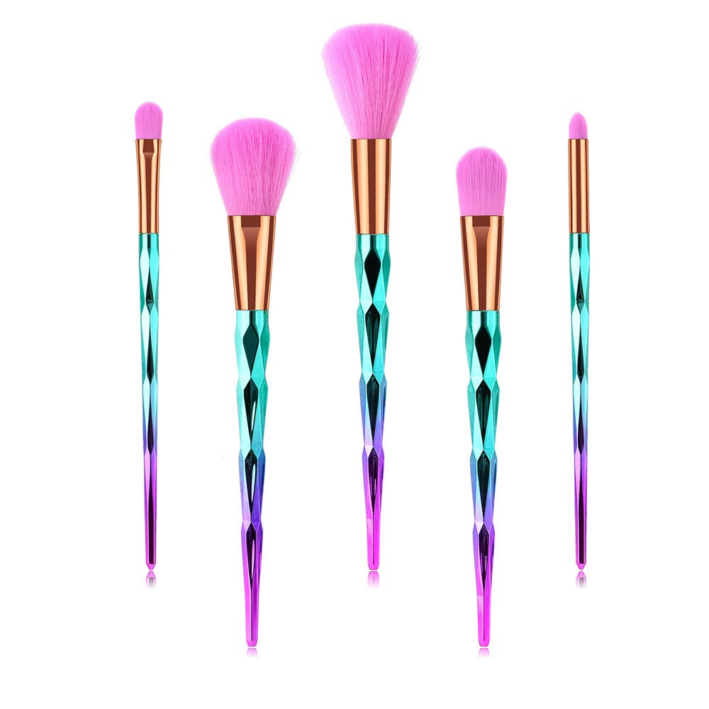 Gothic Vanity Sets Makeup Brush Foundation 5PCS Eyeshadow Wooden Tools Eyebrow Brush Cosmetic Brush Makeup Brush Case