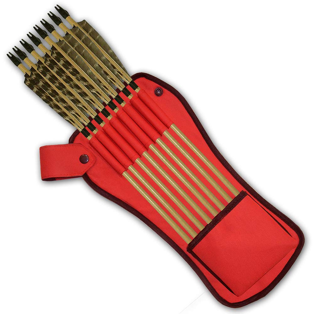 Carol Outdoor Archery Sportsman Bow Arrow Belt Side/Hip Quiver 15211RED (R/H-L/H)