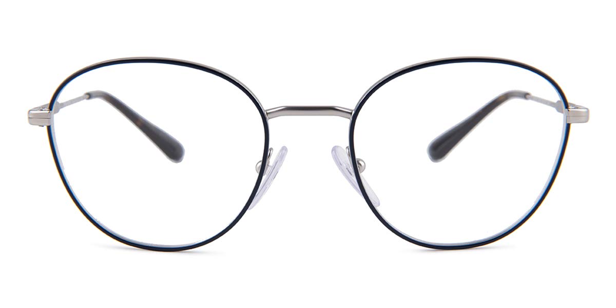 Prada PR 52VV - 2601O1 Eyeglass Frame CONCEPTUAL BLUE/MATTE SILVER w/DEMO LENS 50mm