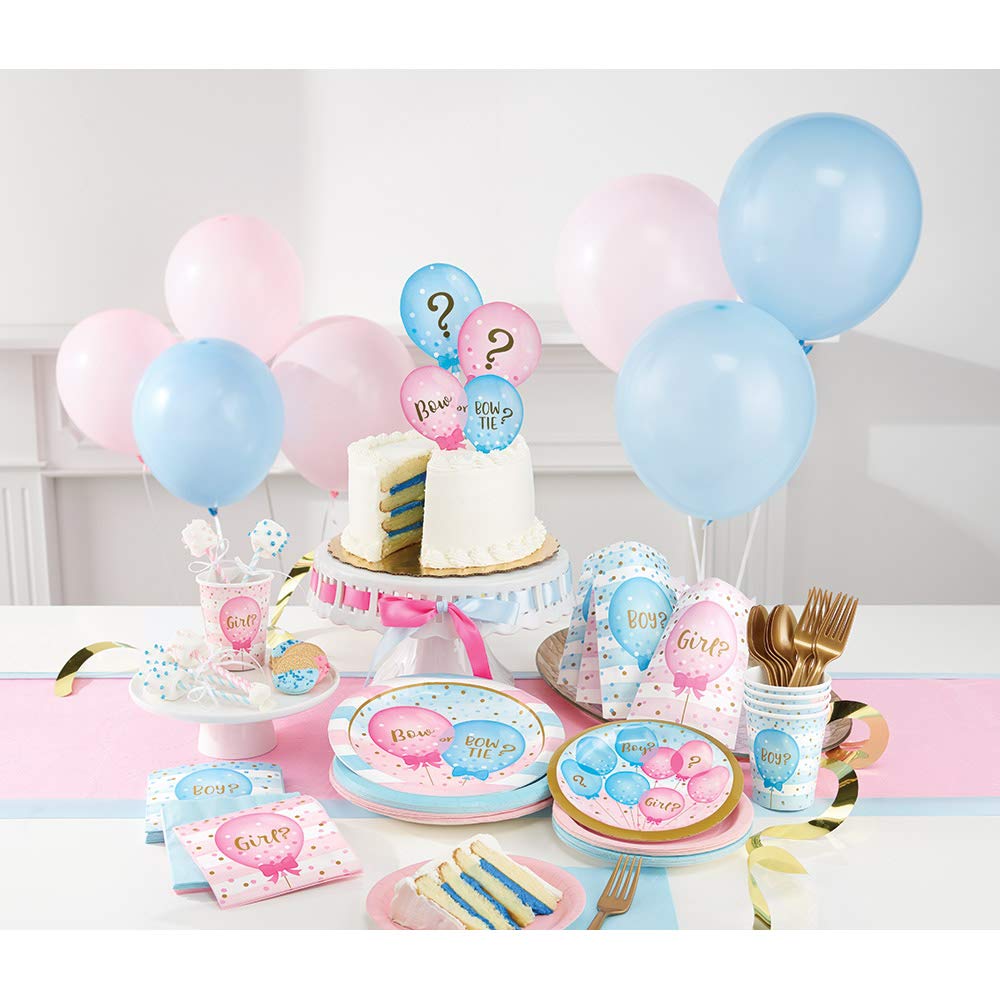 Creative Converting 2 Count Plastic Table Cover 54 X 102 | Pink & Blue, Boy or Girl? | Baby Shower Party Mothers Expecting Gender Reveal