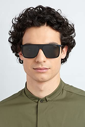 Carrera 172/S Sunglasses CA172S-0003-QT-5814 - Matte Black Frame, Green Lenses, Lens Diameter