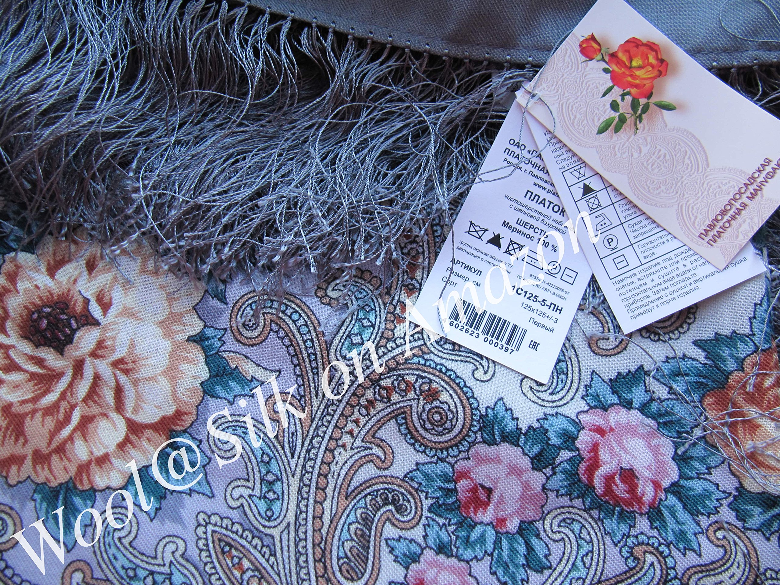Women's scarves Woolen Shawl Natural Pavlovo Posad Ladies Fashion Russia
