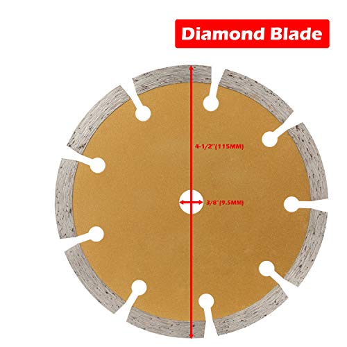 GALAX PRO Saw Blade Set, Pack of 4 Assorted 60T HSS Metal/24T TCT Wood/Diamond 4-1/2-Inch Circular Saw Blade with 3/8" Arbor for Fast Cuttingā¦