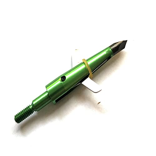 COLORFUL EAGLE Broadhead 2 Blade 100Grain 1.75" Cut Screw on/Off Tips for Carbon Fiberglass Aluminum Arrows Hunting(6/12 Pack) (12pcs Green)
