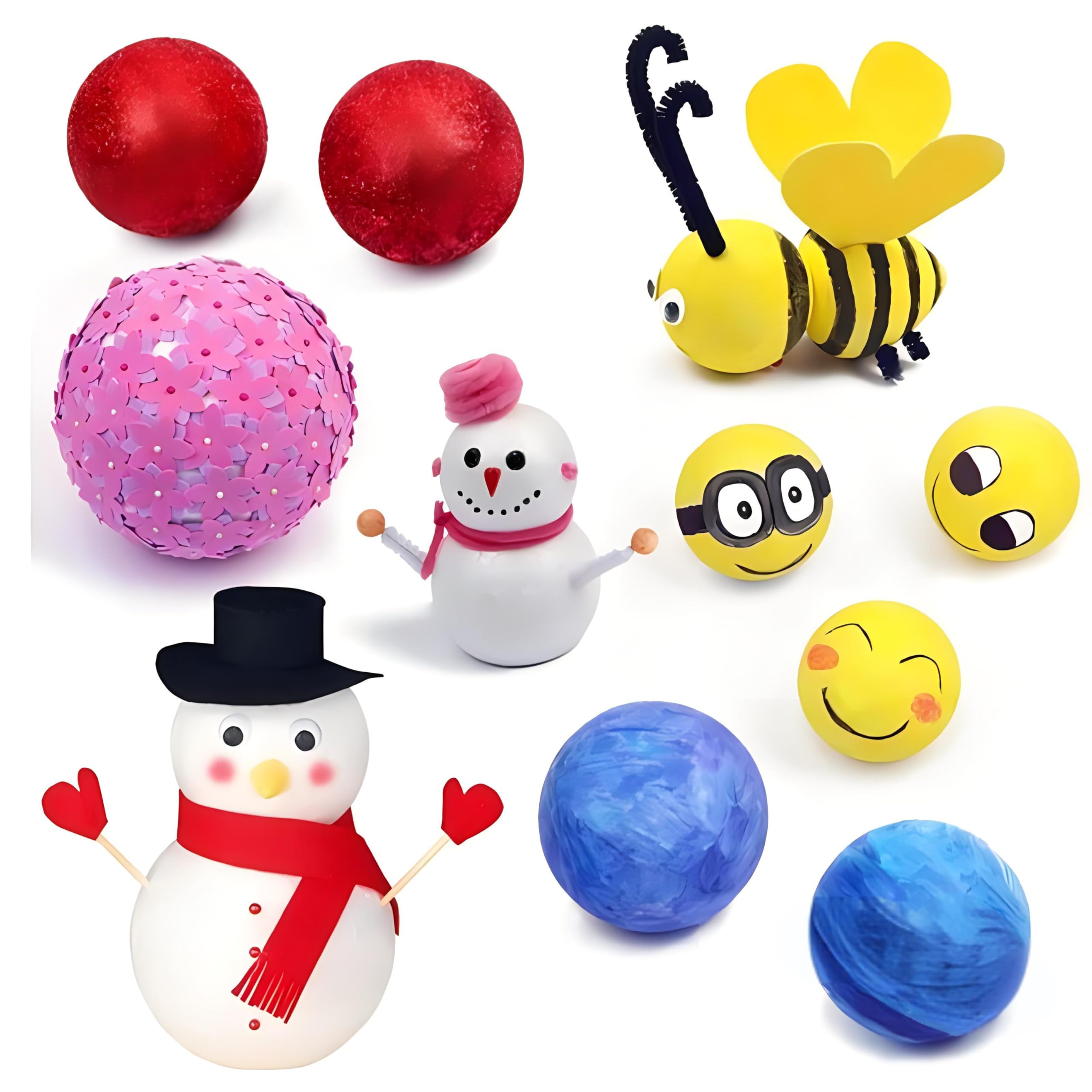 Crafare 6 Inch Craft Foam Balls 6 Pack Smooth Polystyrene Foam Balls for School Projects DIY Wedding Holiday Christmas Ornaments and Modeling