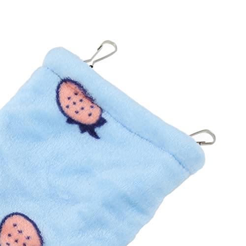 Hamster Sleeping Pouch, Flannel Warm Hamster Sleeping Bag Soft Hideout Small Pet Hanging Nest Bed with Hooks for Hamster Rat Gliders Small Pets