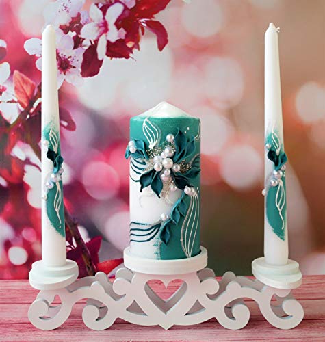Magik Life Unity Candle Set for Weddings-Wedding Unity Candles-Candle Sets-6 Inch Pillar and 2 10 Inch Tapers -Unity Candle