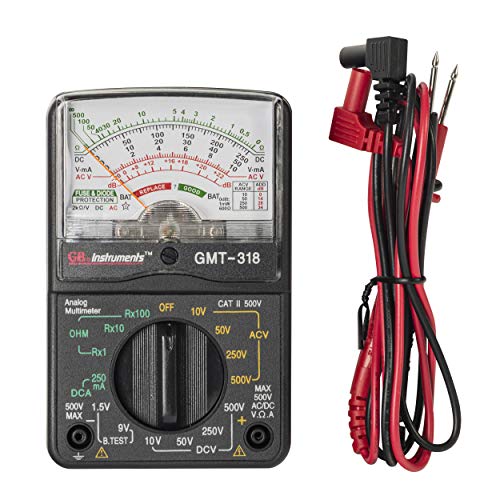 Gardner Bender GMT-318 Analog Multimeter, 6 Function, 14 Range, AC / DC Volt, 500V