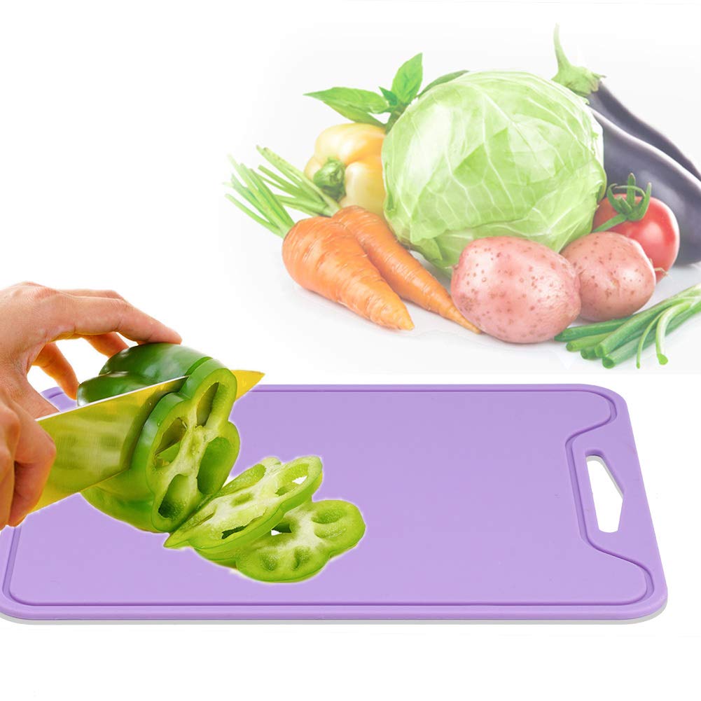 Food Grade Silicone Cutting Board, Flexible Chopping Board for Home Kitchen Use, Purple