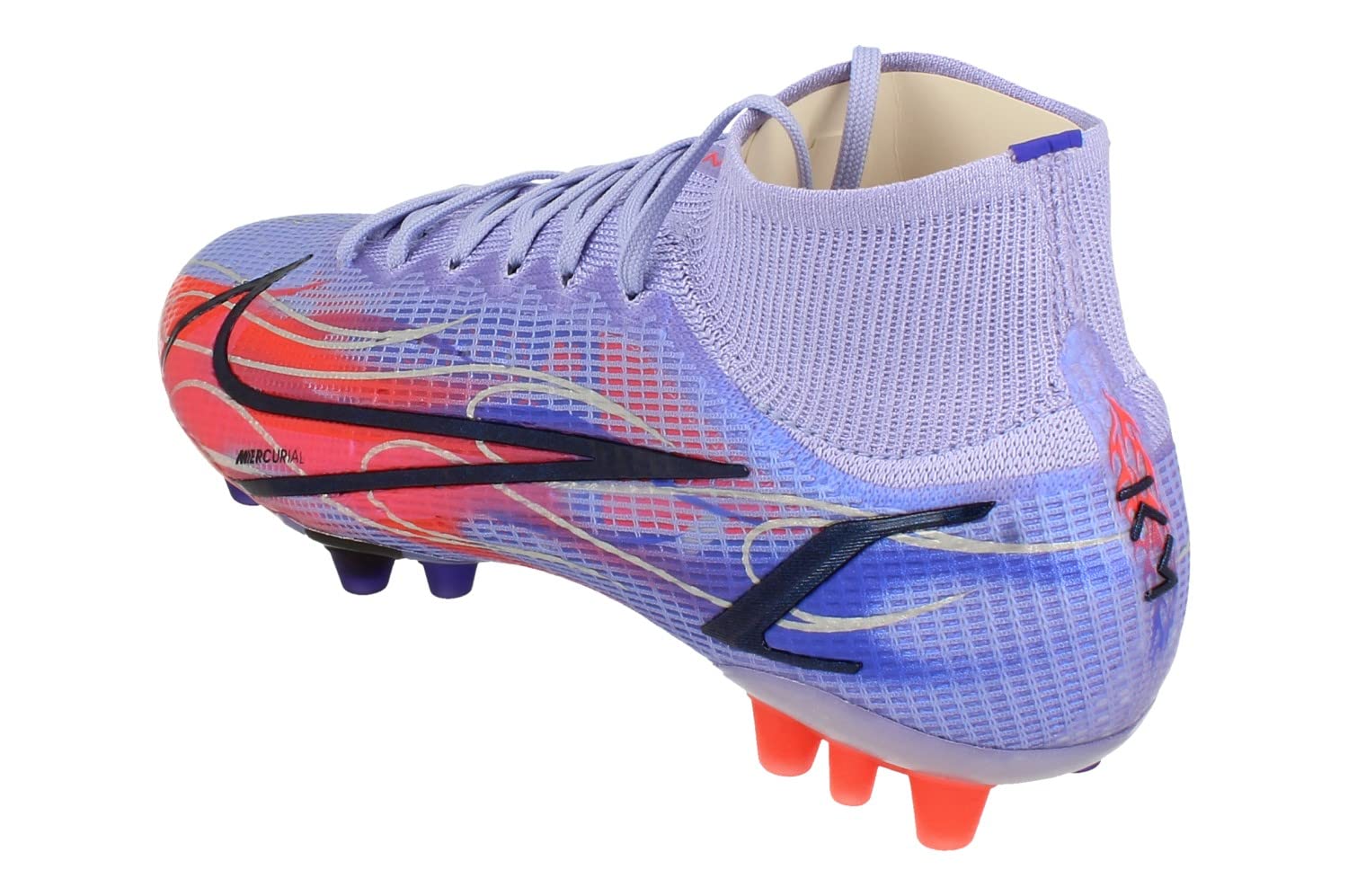Nike Superfly 8 Elite KM AG Mens Football Boots DJ3973 Sneakers Shoes (UK 11 US 12 EU 46, Light Thistle Metallic Silver 506)