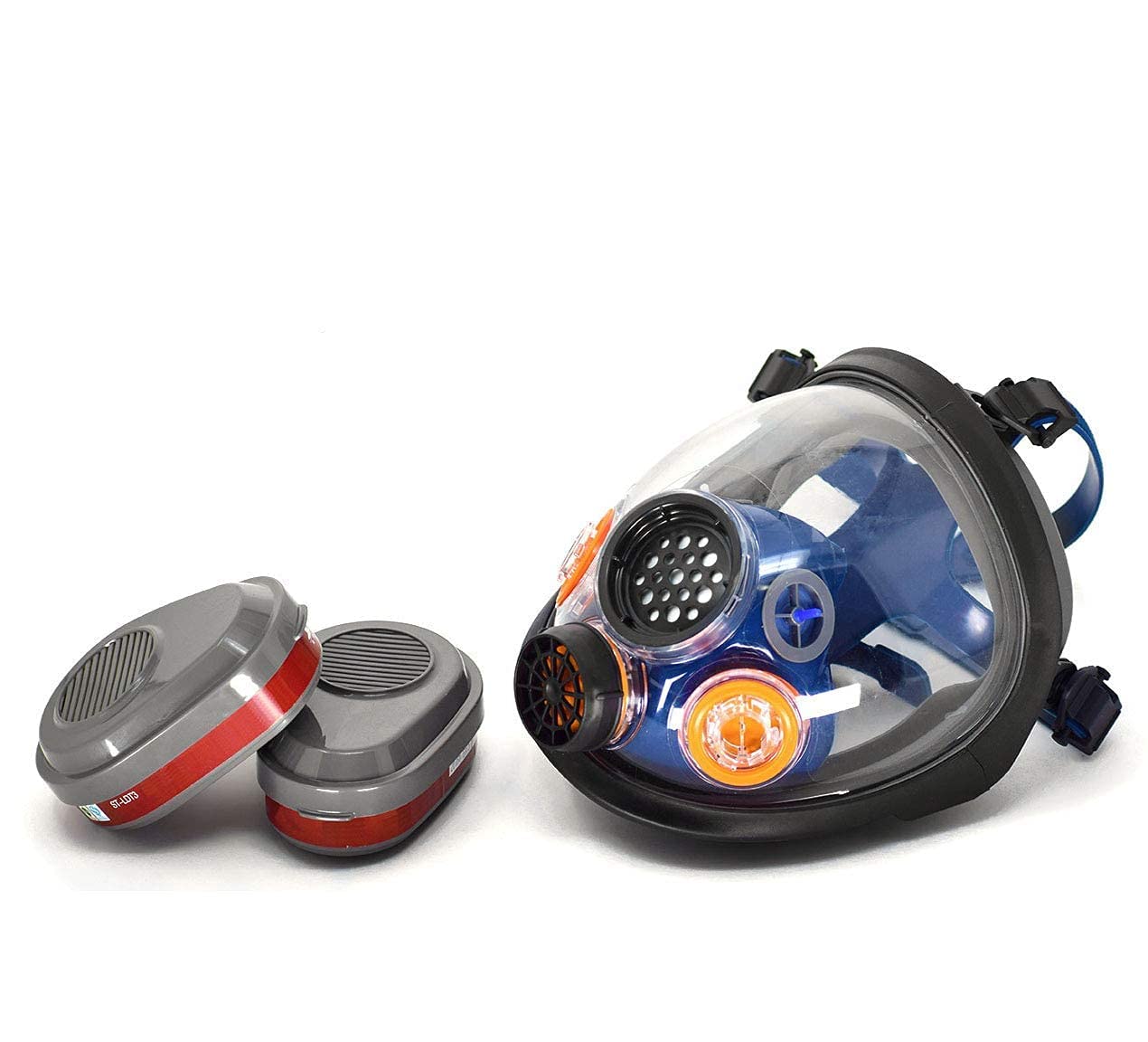 Parcil Distribution Wildfire Safety Kit - PD-101 Full Face Smoke Respirator & Fire Extinguisher Blanket Set - Home & Emergency Use - 2 P-A-3 Activated Carbon Filters