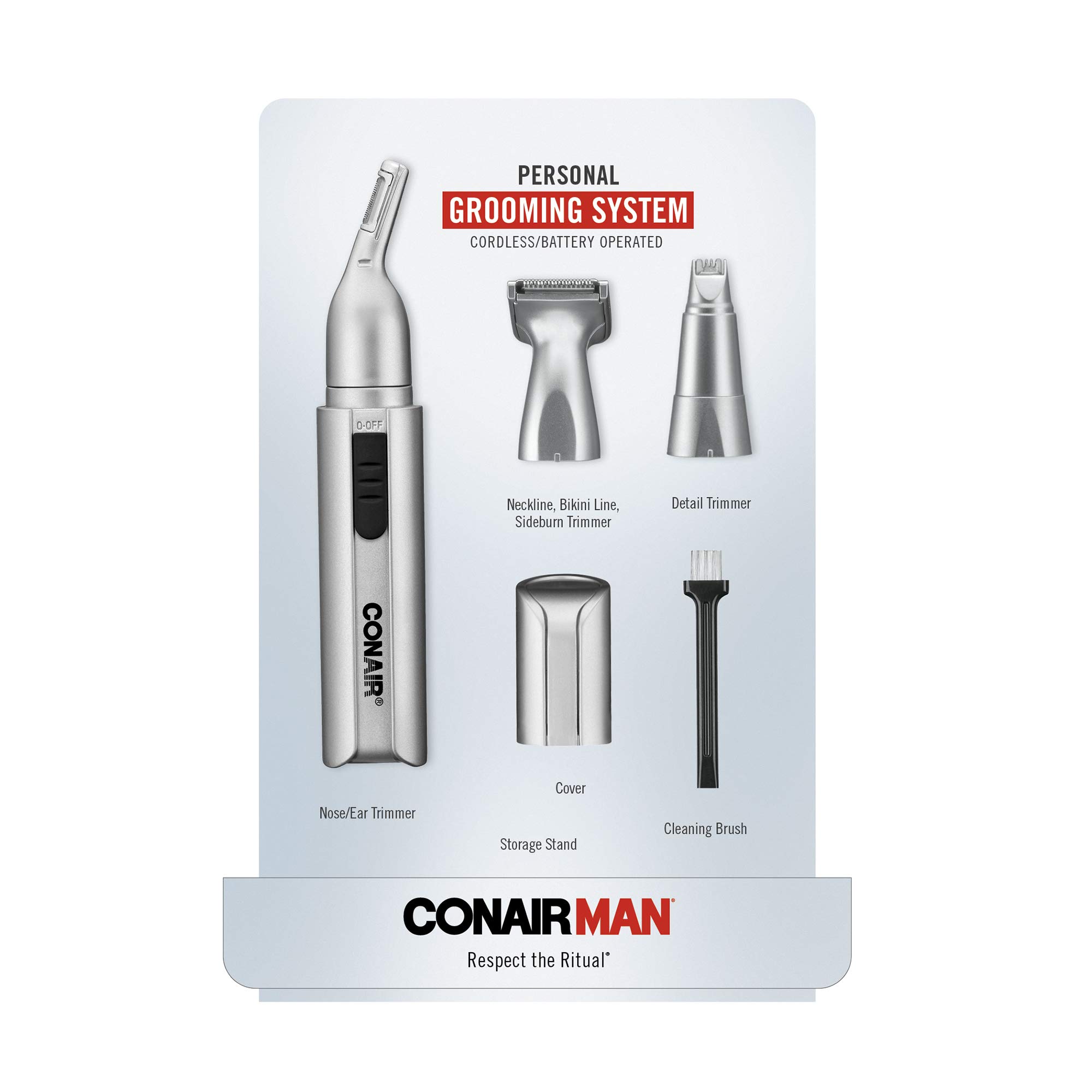 ConairMAN Personal Grooming System for Men, Battery-Powered
