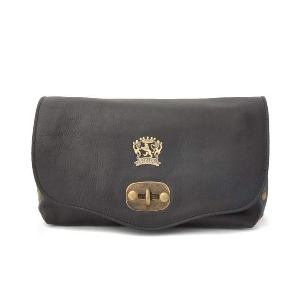 Pratesi Leather, Leather Bag for Woman Castel Del Piano Clutche in cow leather - Bruce Mustard