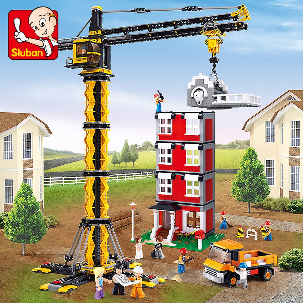 Sluban M38-B0555 Vehicle Blocks Engineering Bricks Toy β Tower Crane
