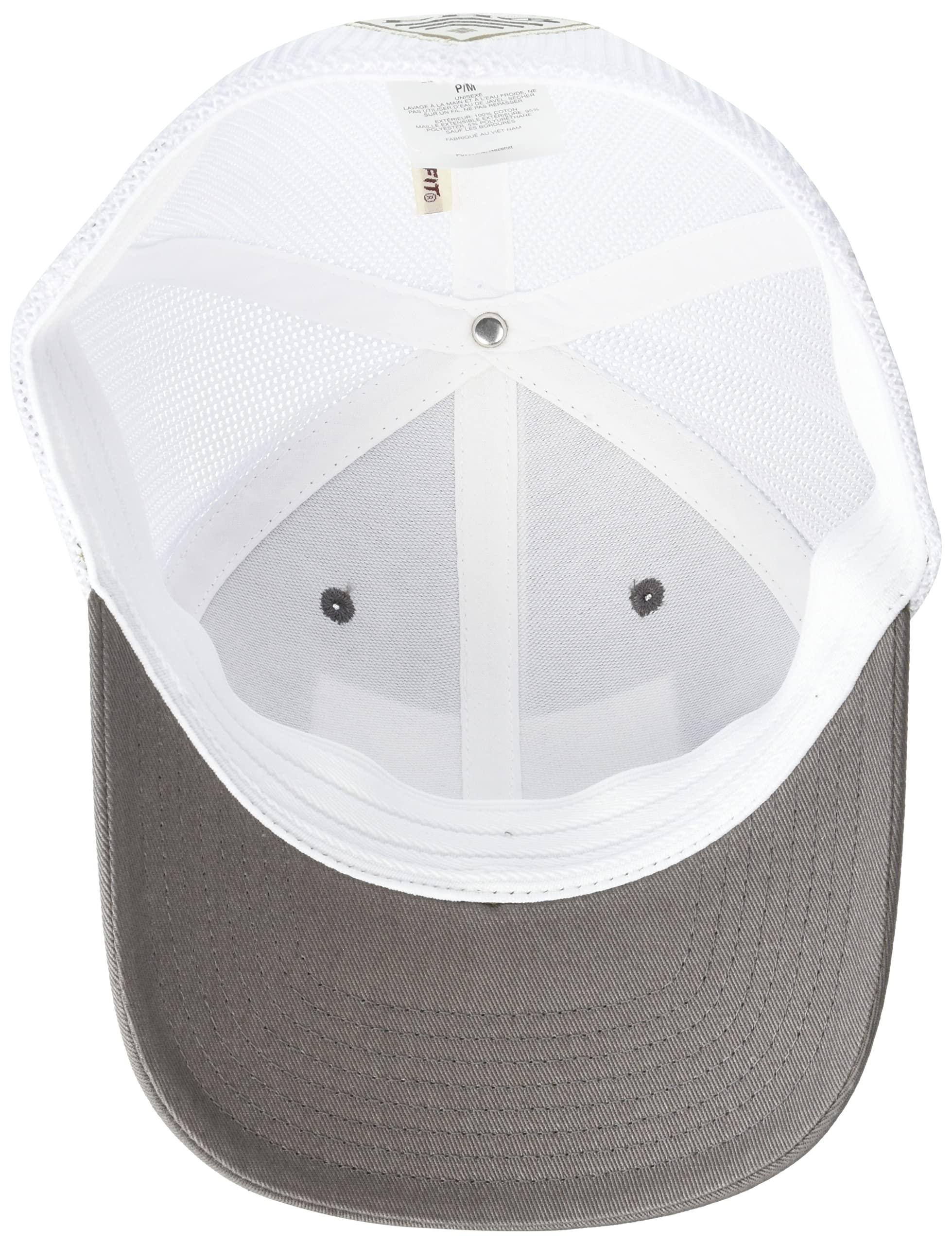 Columbia Unisex PHG Game Flag Mesh Ball Cap - Mid, Iron/White, Small/Medium