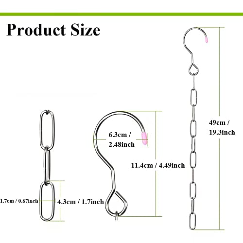 Hangers Space Saving Chain, Closet Organizer and Storage, Magic Hanger Stainless Steel Metal with 10 Holes for Hanging Clothes, College Dorm Room Essentials,Cascading Hangers Gain 90% More Space