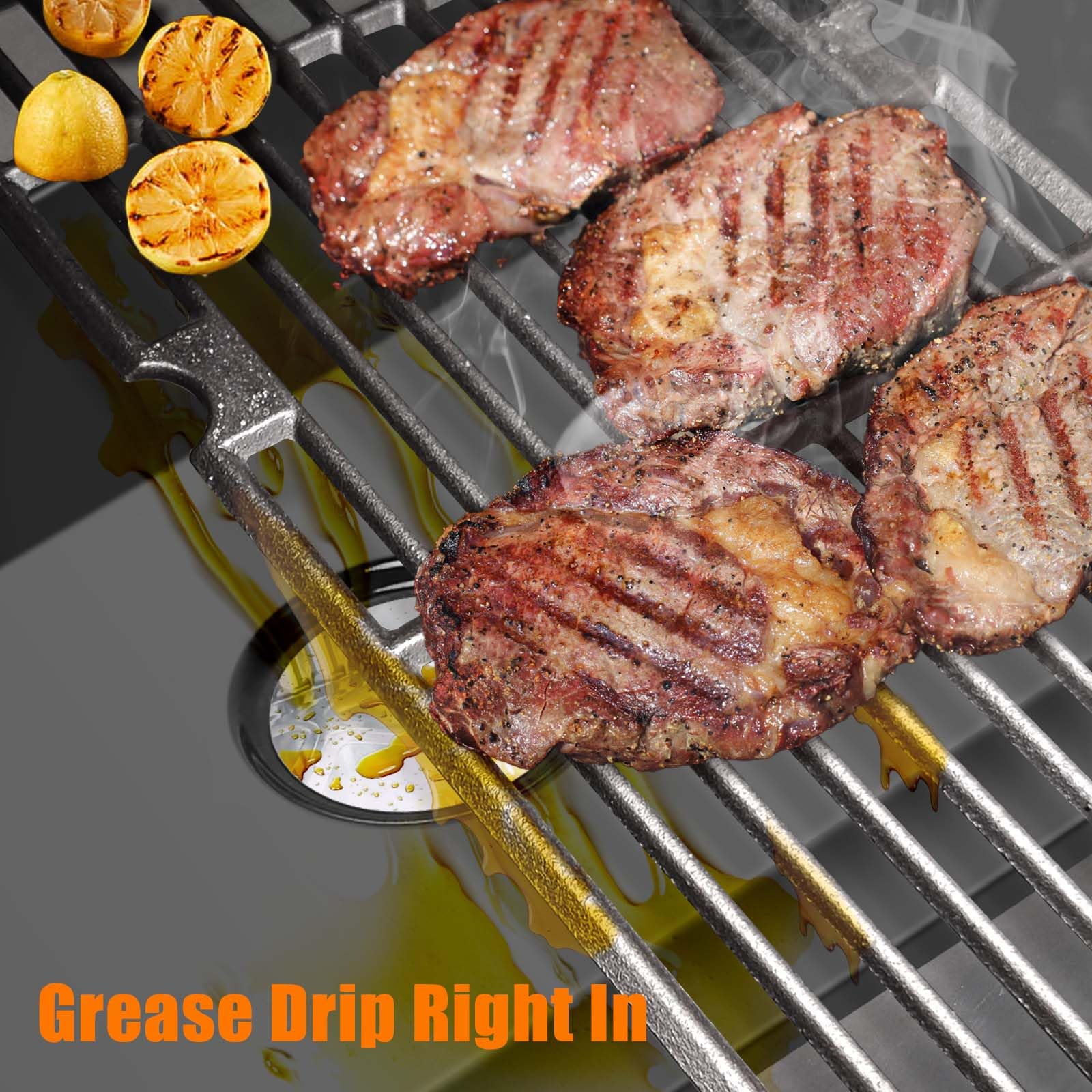 Grease Tray with Catch Pan for Oklahoma Joe's Longhorn Combo Grill, Grease Catcher for Oklahoma Joe's 15202029 12201767 14201767, Comes with 15 Aluminum Liners, Replacement for CHR1767048, CHR1767053