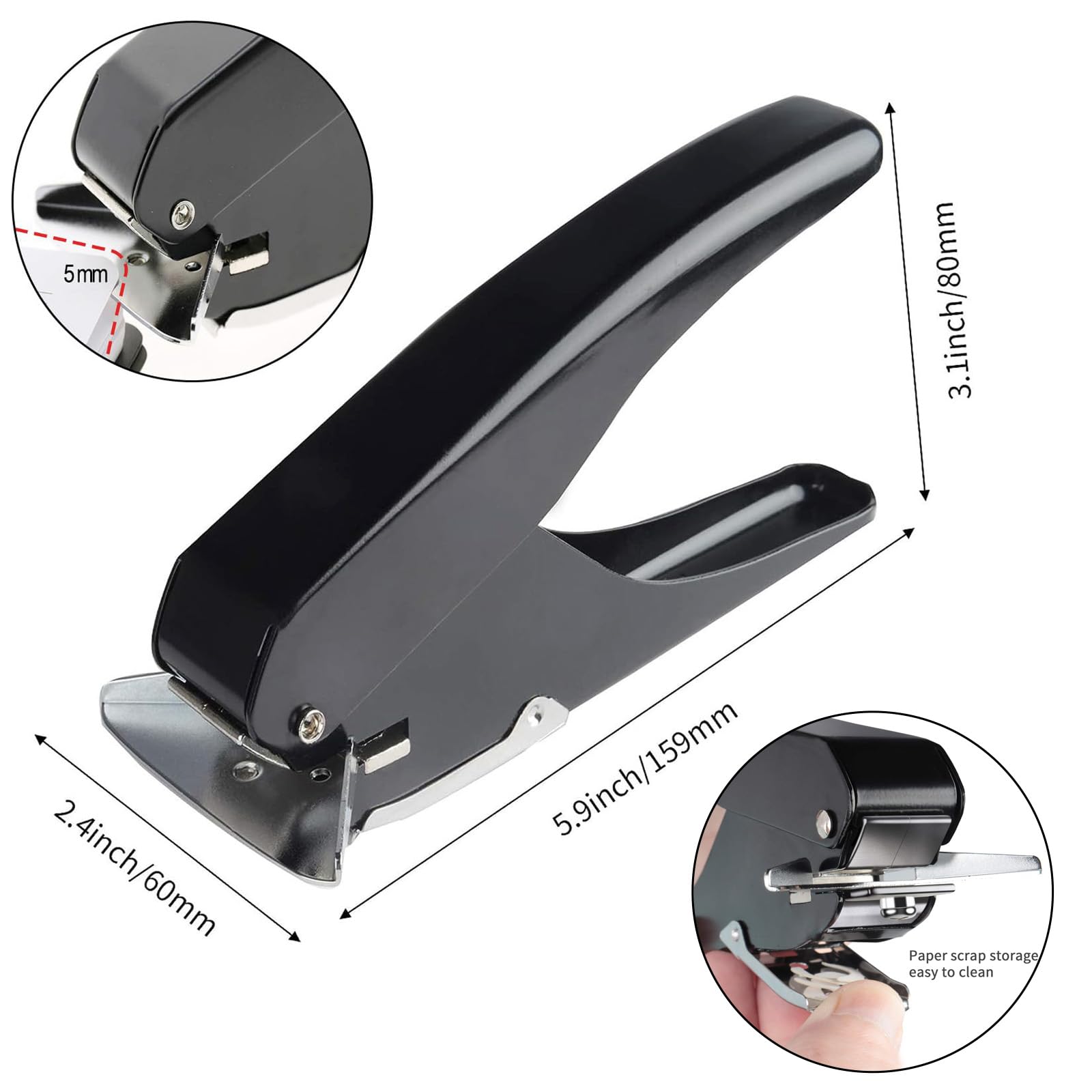 Dlicoda Corner Rounder, 2 in 1 Trimmer Cutter for Corners and Laces, Heavy Duty Round Corner Punch for ID Cards, Paper Crafts, Scrapbooking and Photos
