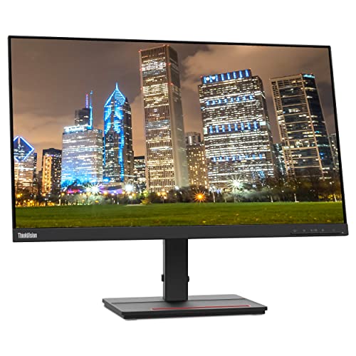 Lenovo ThinkVision S24e-20 23.8" Full HD 1920 x 1080 WLED LCD Monitor 2-Pack, 250 Nit, FreeSync, HDMI-VGA, Raven Black Bundle with Adjustable Desk Mount Monitor Stand