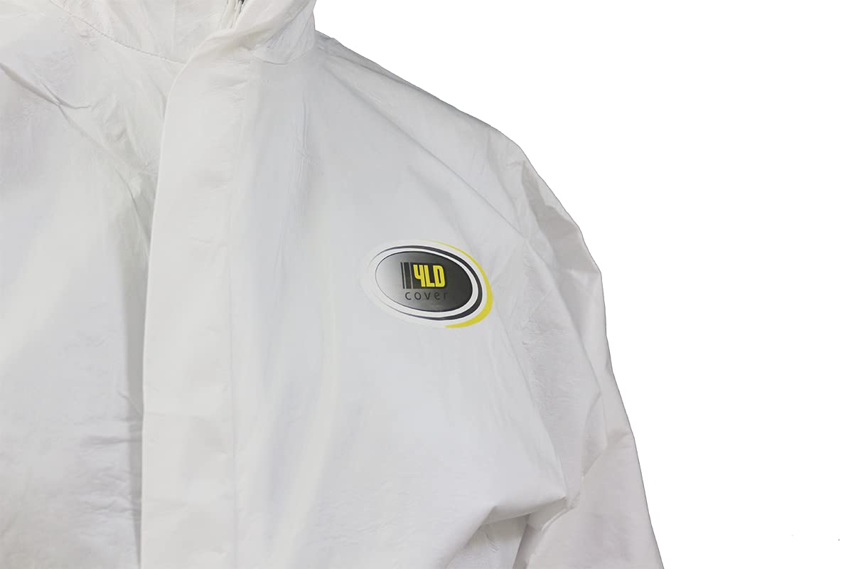 NOW INTERACTIVES YLD Disposable Protective Coverall Hazmat Suit, Heavy Duty Painters Coveralls (Medium) (1 pc)