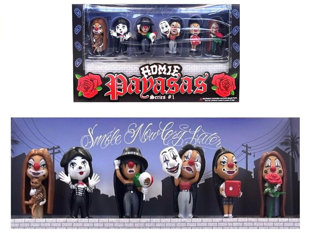 Homie Payasas Series 1, 2-Inch Figures Set of 6 Pieces by Homies 20454BX