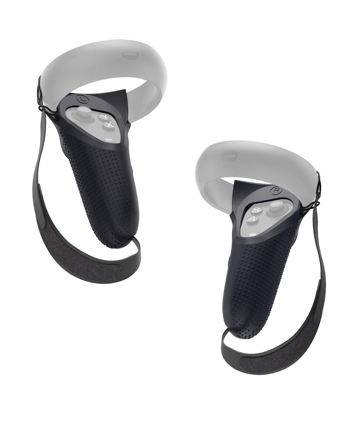 Compatible with Oculus Quest Touch Controller Grip Cover, Amavasion Soft Silicone Accessory Cover with Anti-Throw Handle Strap