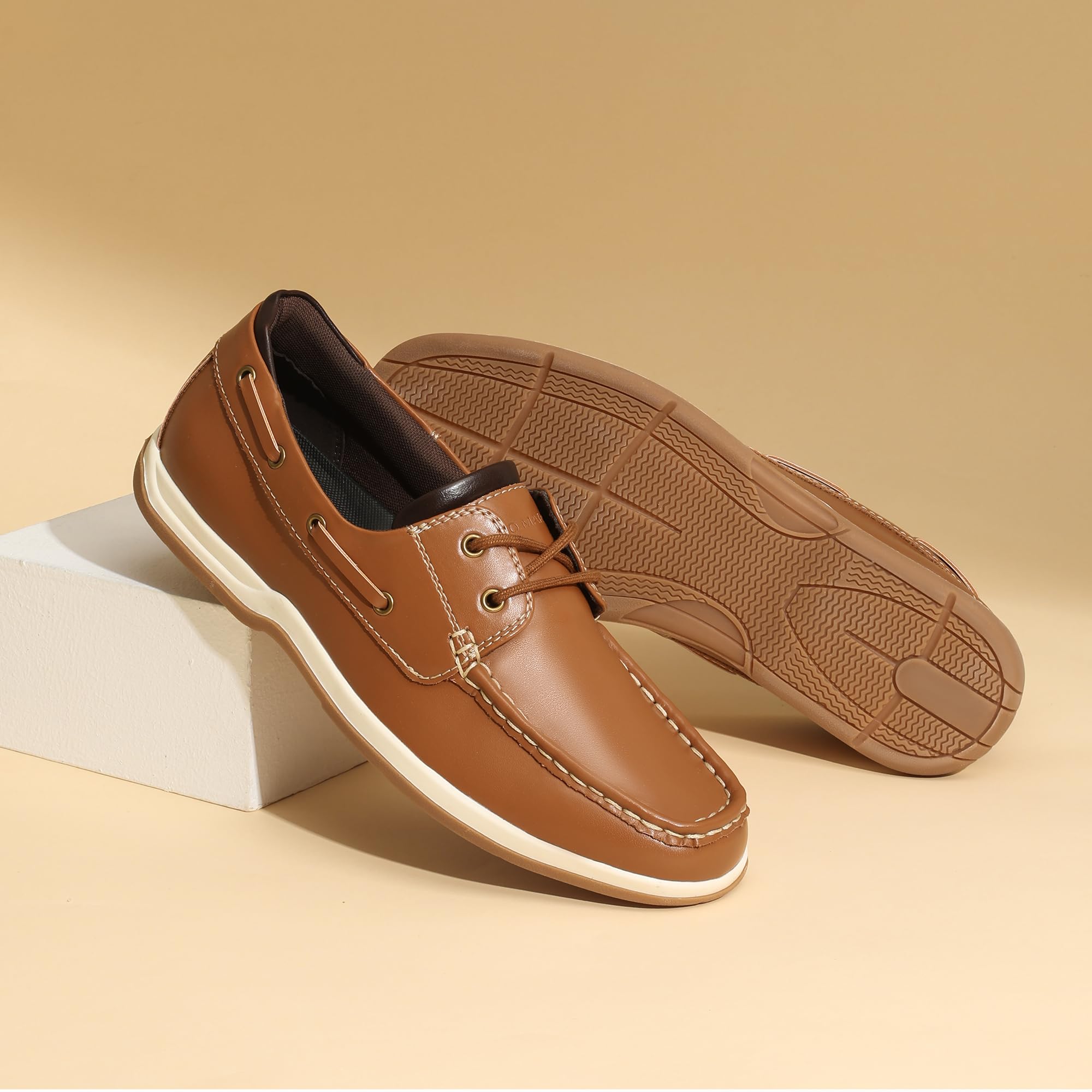 Bruno Marc Men's Boat Shoes Casual Dress Shoes, Brown, Size 13, SBLS2341M