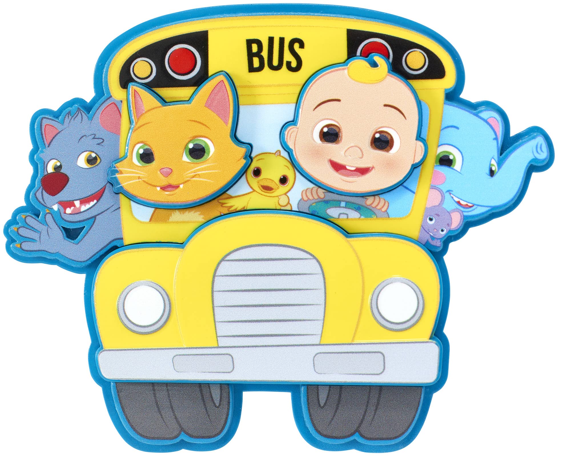 DECOPAC DecoSet CoComelon Ready for Adventure! Cake Topper, 4 Piece Cake Decoration Set With JoJo, Kittens, Wally, and Ello Puzzle Jigsaw (27978)
