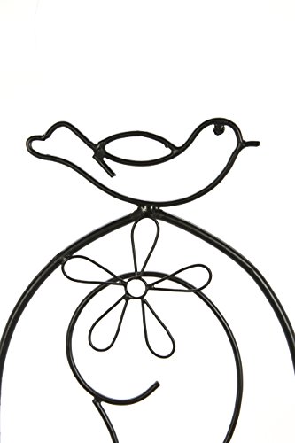 Hosley Set of 2 Iron Wave Pot Trellis 28 Inch High. Ideal Gift for Wedding or Party and Use Next to Structures Home or Office or in Planters for Growing Floral Plants Vines and Vegetables O4