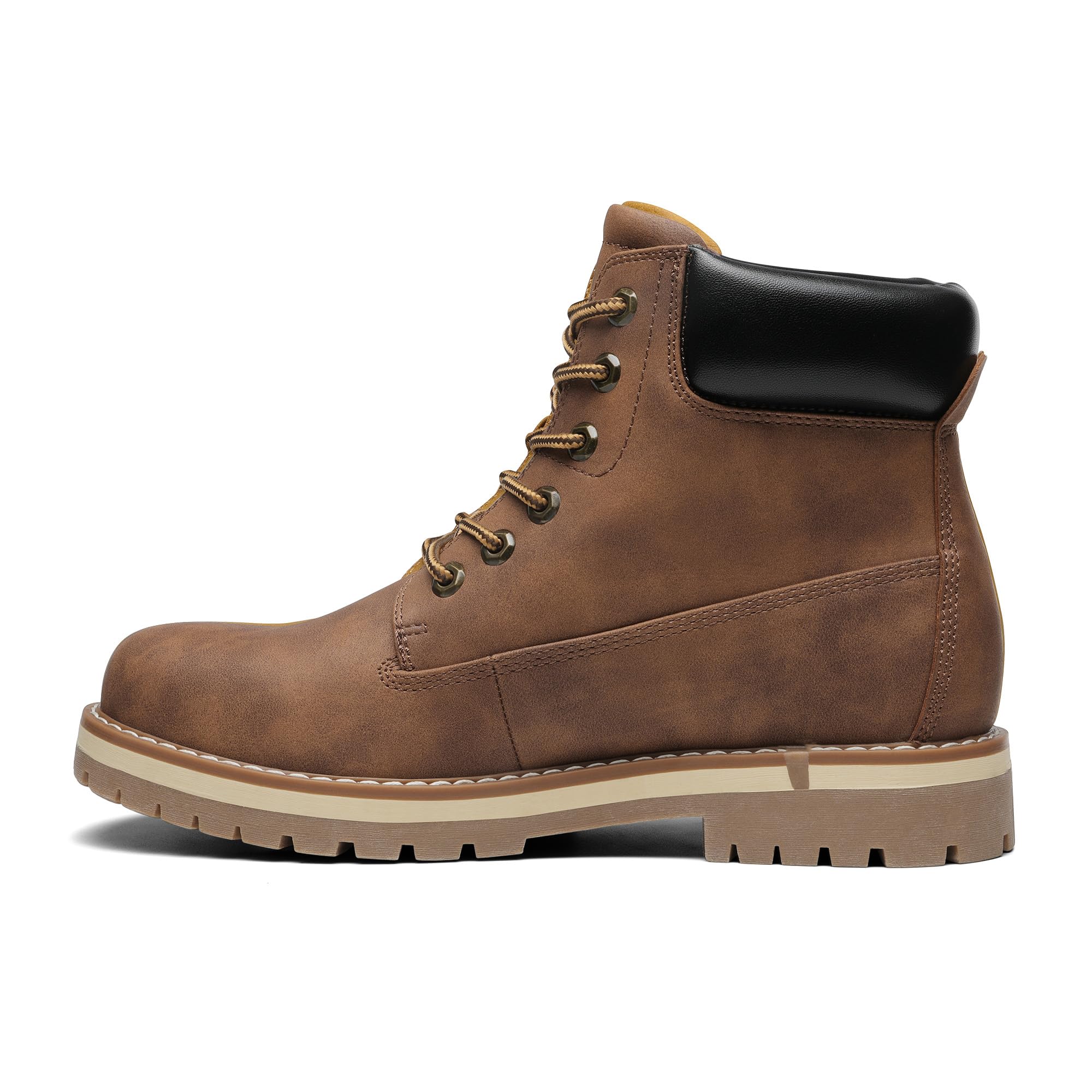 Bruno Marc Men's Insulated Winter Snow Boots Outdoor Warm Cold-Weather Work Boots,BROWN,Size 9.5,SBSB226M