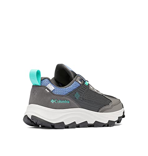 Columbia Women's Hatana Max Outdry Hiking Shoe, Dark Grey/Electric Turquoise, 6.5 Wide