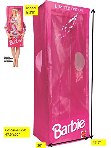 Rasta Imposta Barbie Box Accessory Only for Your Halloween Costume, Pink, Women’s, Adult, One Size