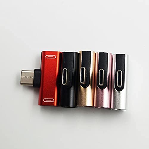 U-K 2 in 1 USB C Splitter Type C Male to Dual Type C Female Headphone Charger Adapter Splitter Converter for Headphones Practical and Attractive
