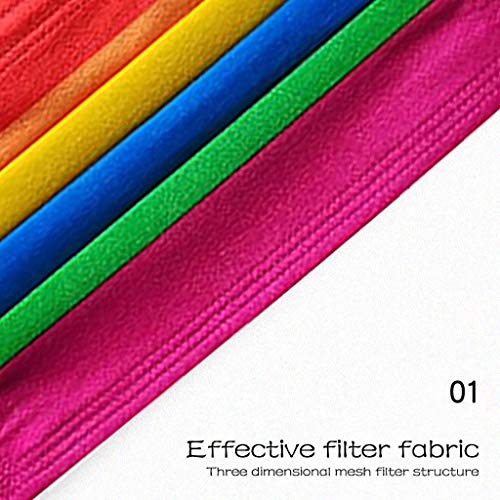 IIIHAT 50/100Pcs Rainbow Printed Pattern Disposable Face Masks for Kids/Adult,3-ply Face Mouth Protection Shield, High Breathable & Ventilation Security (B-Adult, 50PCS)