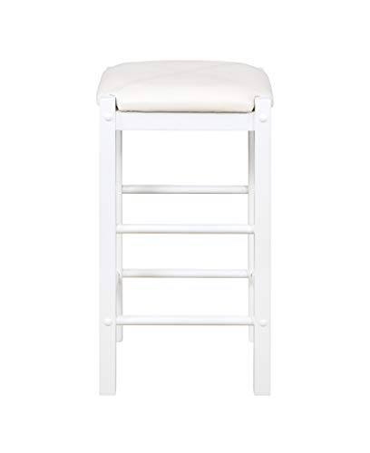 Linon White 3 Piece Faux Marble Tavern Set