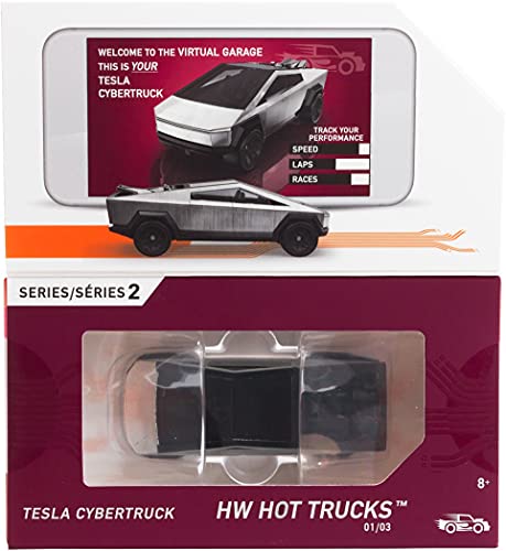 Hot Wheels id Tesla Cybertruck 1:64th Scale DieCast Vehicle Ages 8+ Silver Color
