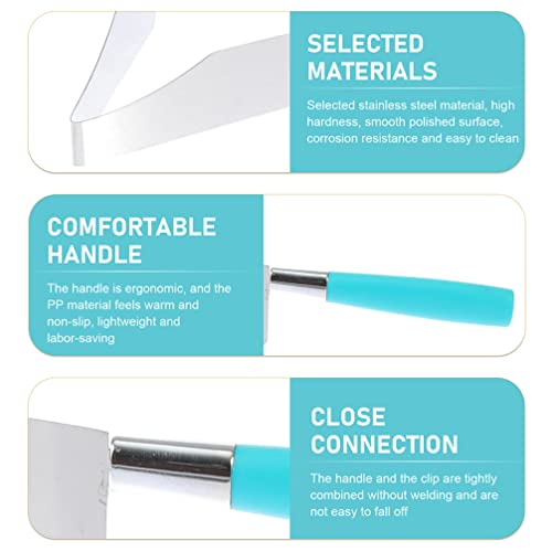 DOITOOL 4Pcs Cake Slicer Cutter, Stainless Steel Cake Server Slicer Pie Knife, Cake Lifter Tools Professional Cake Knife Pastries Divider Cake Cut Clips for Cakes Pies Bread Pizza Pastries
