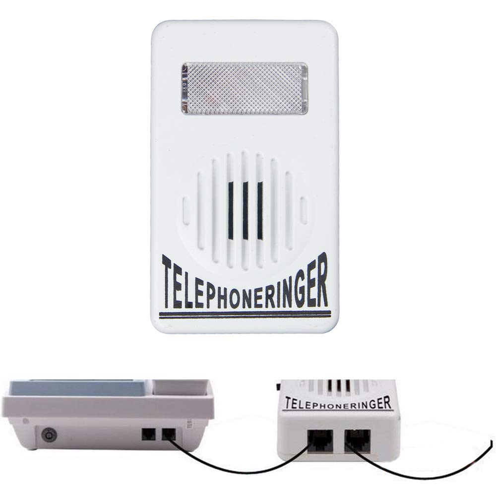 GAOHOU Telephone Ringer Amplifier Strobe Light Flasher Bell Extra-Loud Telephone/Phone Ringer