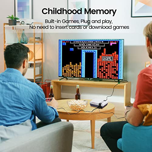 Retro Game Console, Classic Mini Retro Game System Built-in 620 Games and 2 Controllers, 8-Bit Video Game System for Adults and Kids