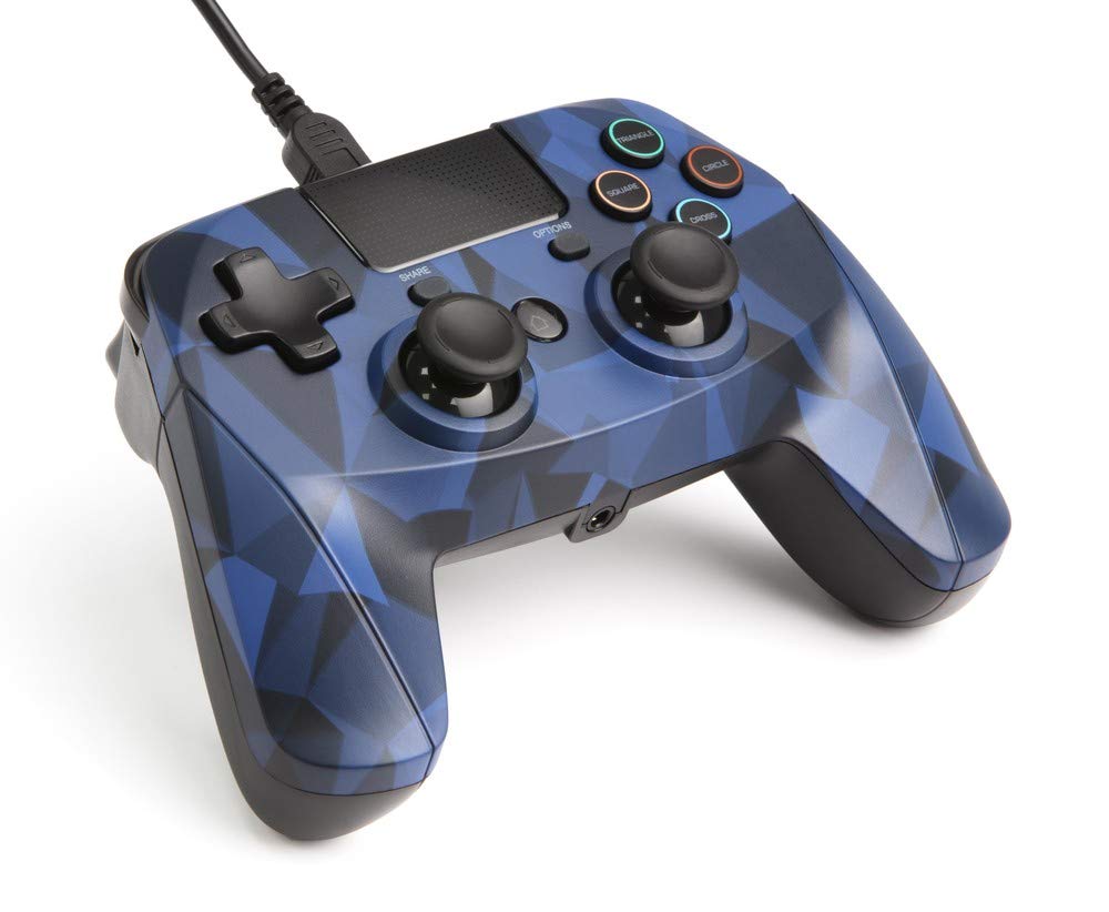 Snakebyte Wireless Gamepad Controller for PlayStation PS4 – Lag-Free – 3.5 Audio Jack – Motion Sensors – Dual Vibration – 6 Axis – Ergonomic Design – Programmable Functions - Blue Camo