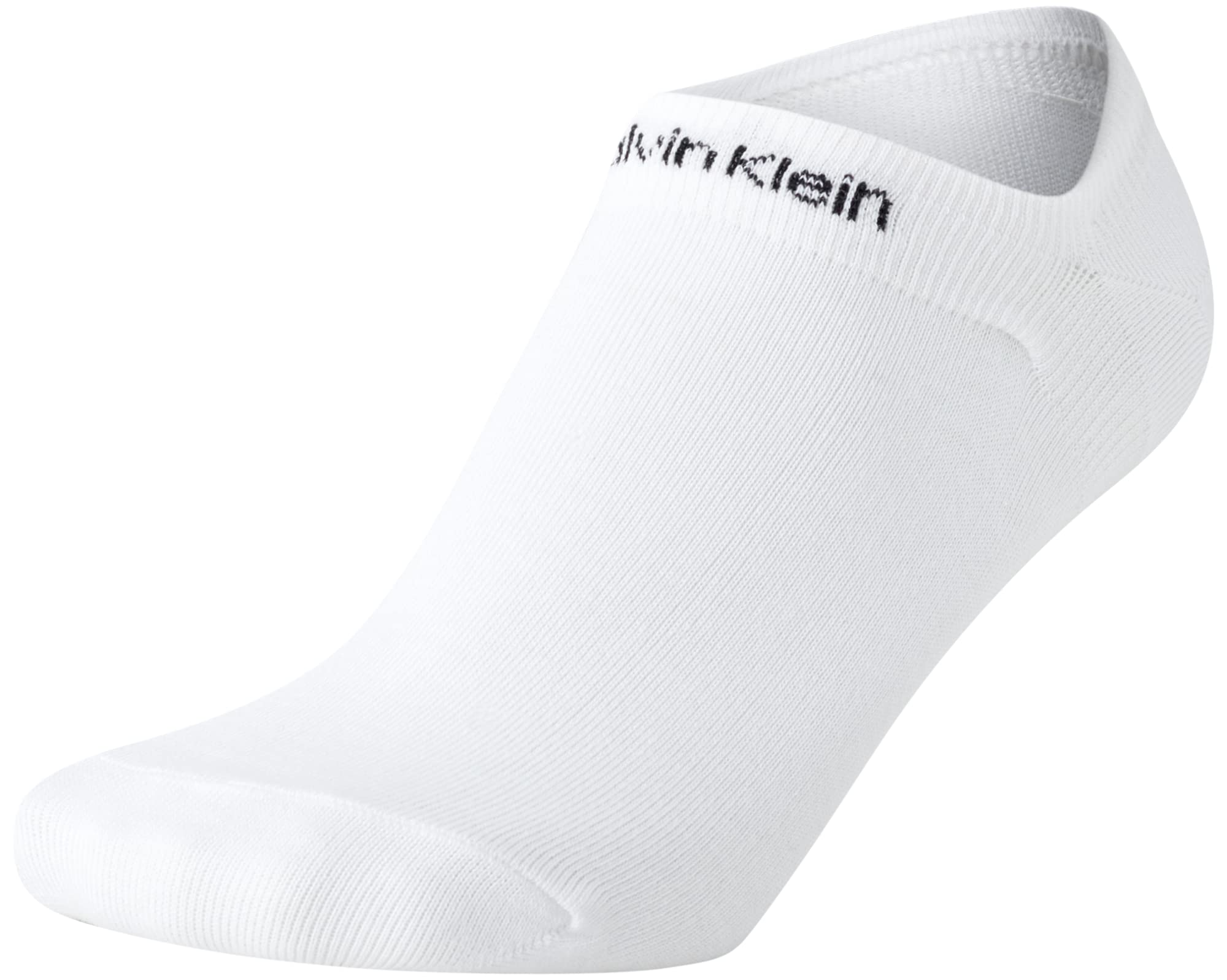 Calvin Klein Women's 2 Pack Performance Coolmax Cotton Heel Gripper Liner Socks, White, Shoe Size: 6-9.5