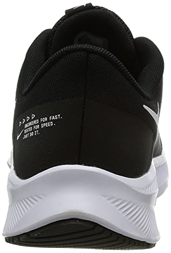 Nike Women's Race Running Shoe, Black White Hyper Pink Dk Smoke Grey, 6