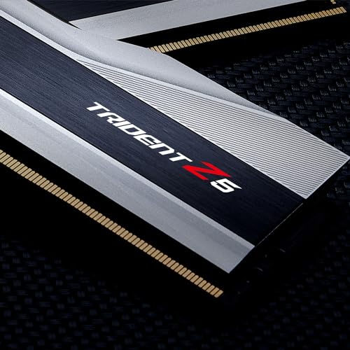 G.SKILL Trident Z5 Series (Intel XMP 3.0) DDR5 RAM 32GB (2x16GB) 6000MT/s CL30-40-40-96 1.35V Desktop Computer Memory UDIMM - Metallic Silver (F5-6000J3040F16GA2-TZ5S)