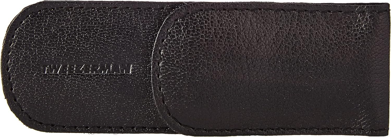 Tweezerman Petite Tweeze Set with Travel Case - Point and Slant Tweezers, Tweezers for Travel (Black Case)