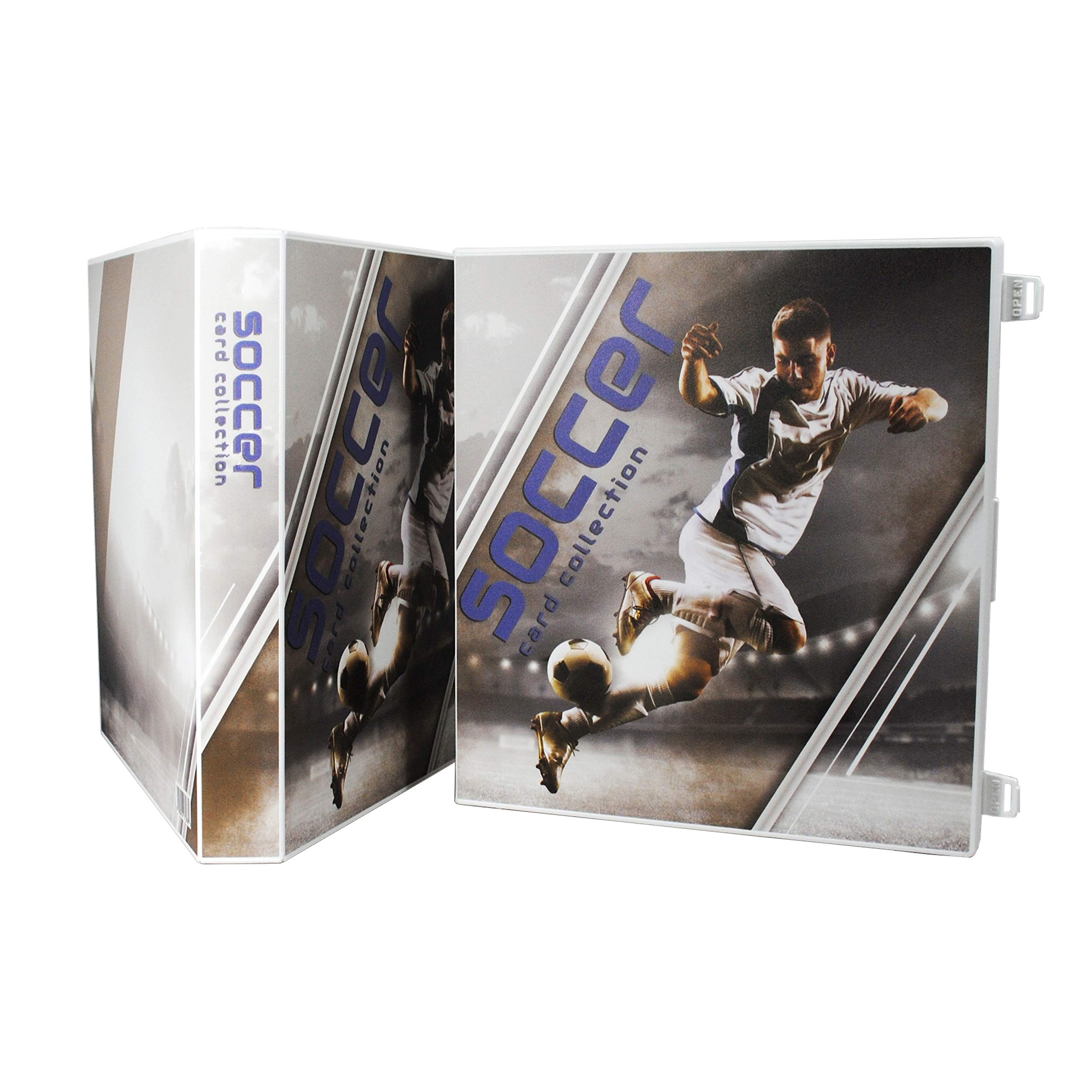 Soccer Card Binder For Trading Cards - Case Comes With 10 Platinum Series Trading Card Pages - Additional Pages Can Be Added - UniKeep Branded Binder is Fully Enclosed to Keep Cards Clean and Secure