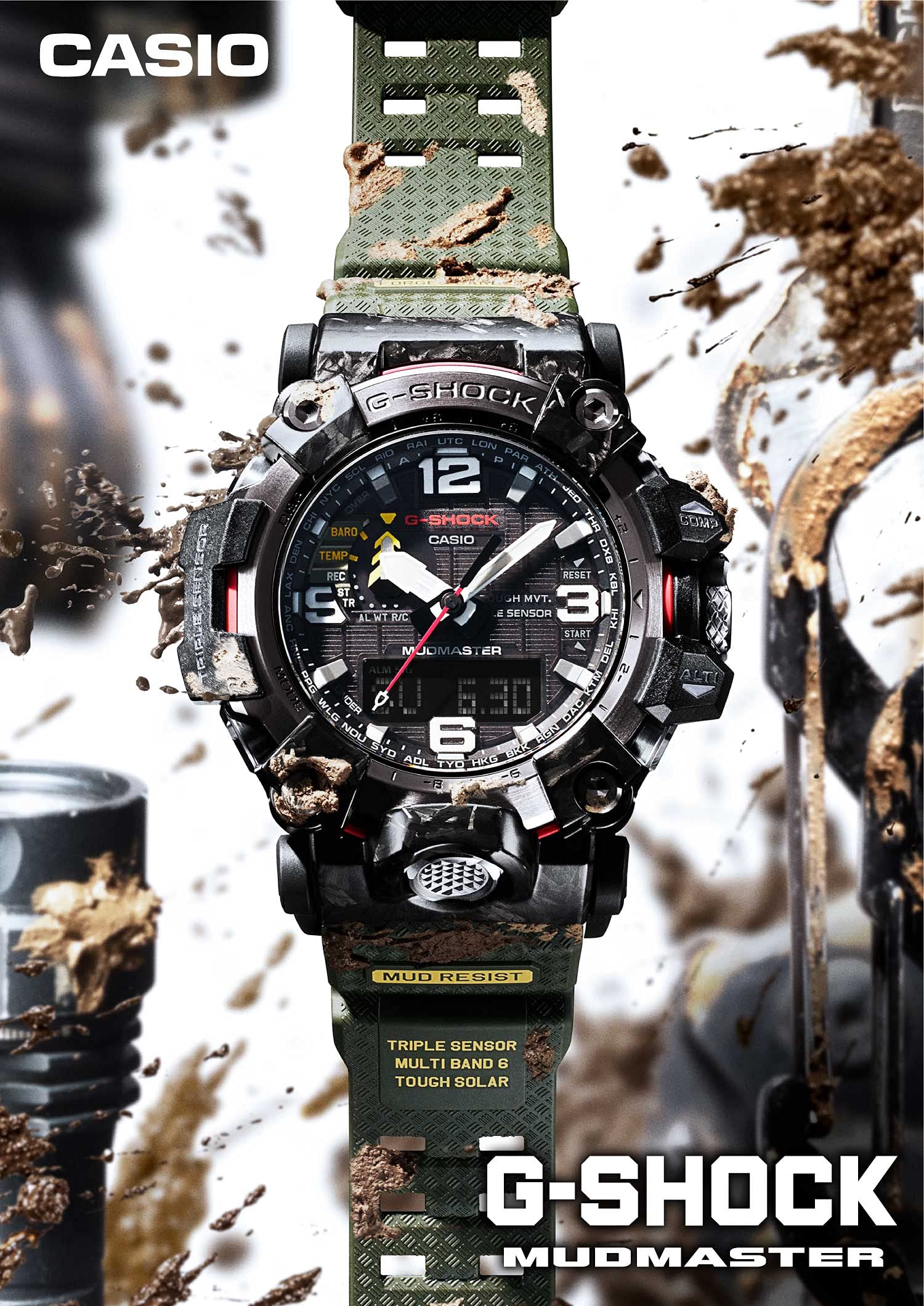 CASIO GWG-2000-1A3JF [G-Shock Carbon MUDMASTER Radio Solar Triple Sensor]Shipped from Japan